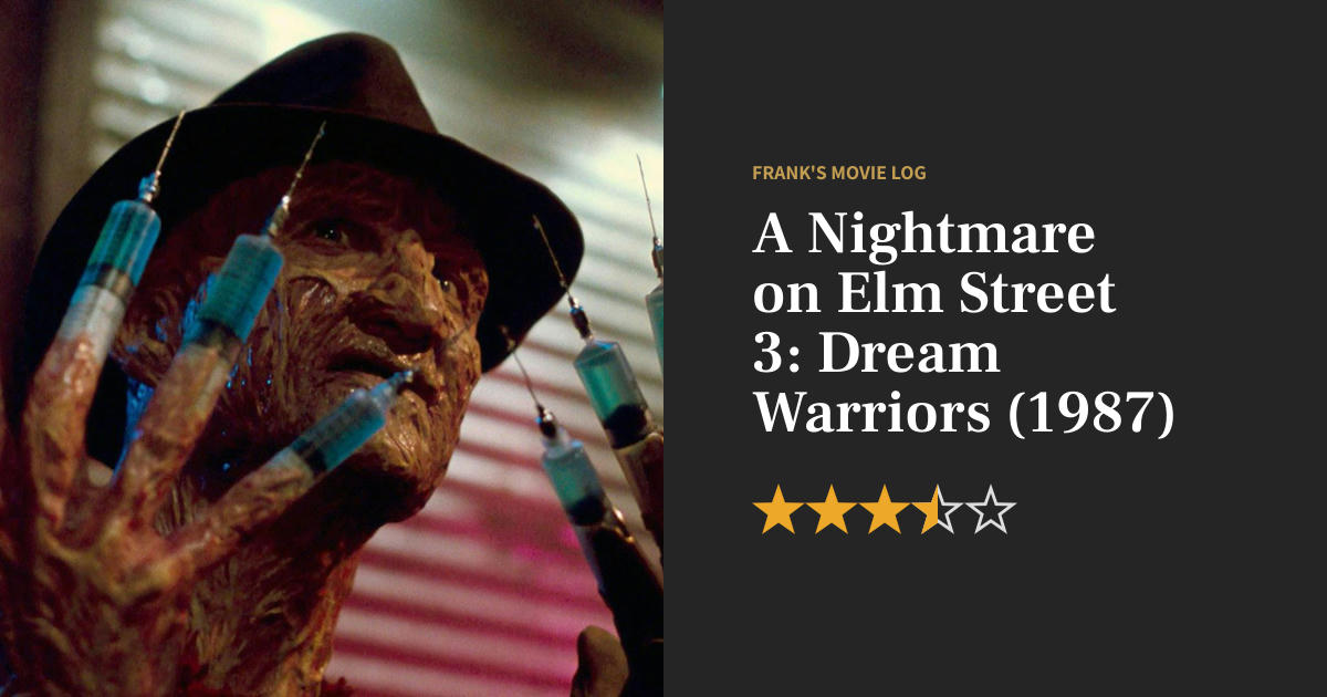 A Nightmare on Elm Street 3: Dream Warriors movie review (1987) - Frank ...
