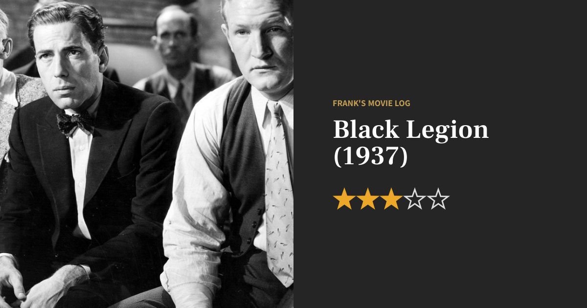 Black Legion movie review (1937) - Frank's Movie Log