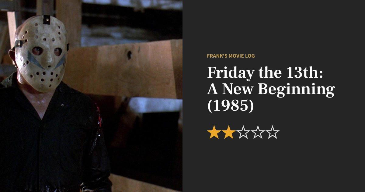 Friday the 13th: A New Beginning movie review (1985) - Frank's Movie Log