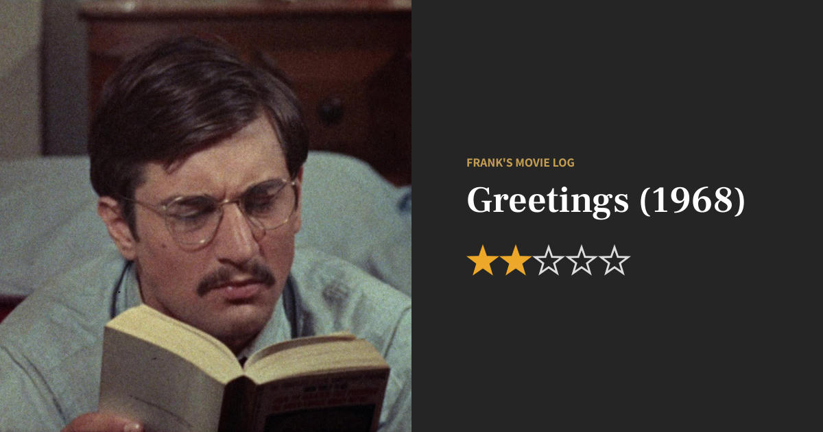 Greetings movie review (1968) - Frank's Movie Log