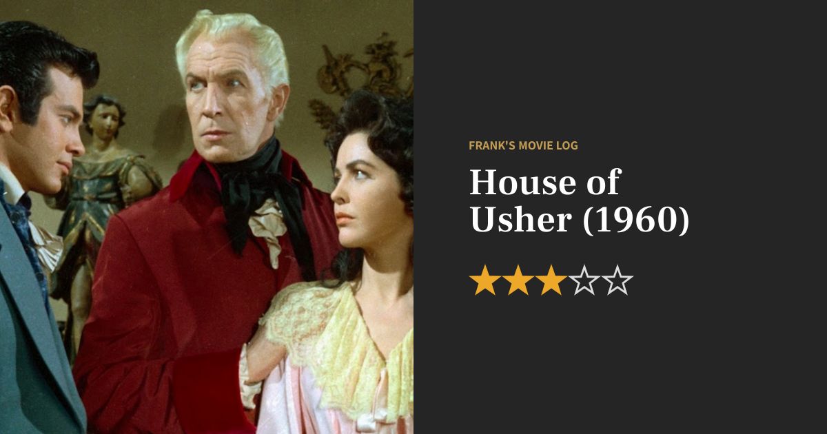 House of Usher (1960) movie review - Frank's Movie Log