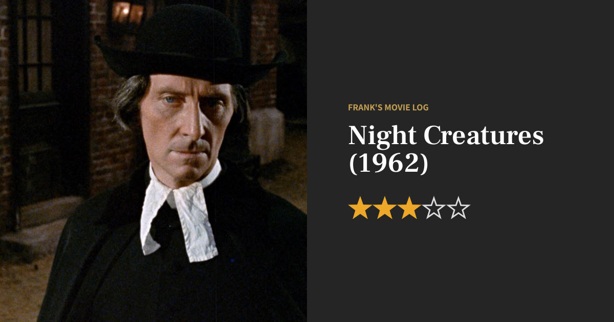 Night Creatures movie review (1962) - Frank's Movie Log