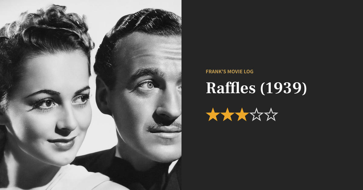 Raffles movie review (1939) - Frank's Book Log
