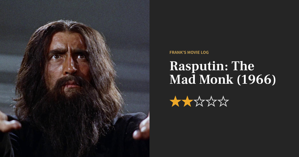 Rasputin: The Mad Monk movie review (1966) - Frank's Book Log