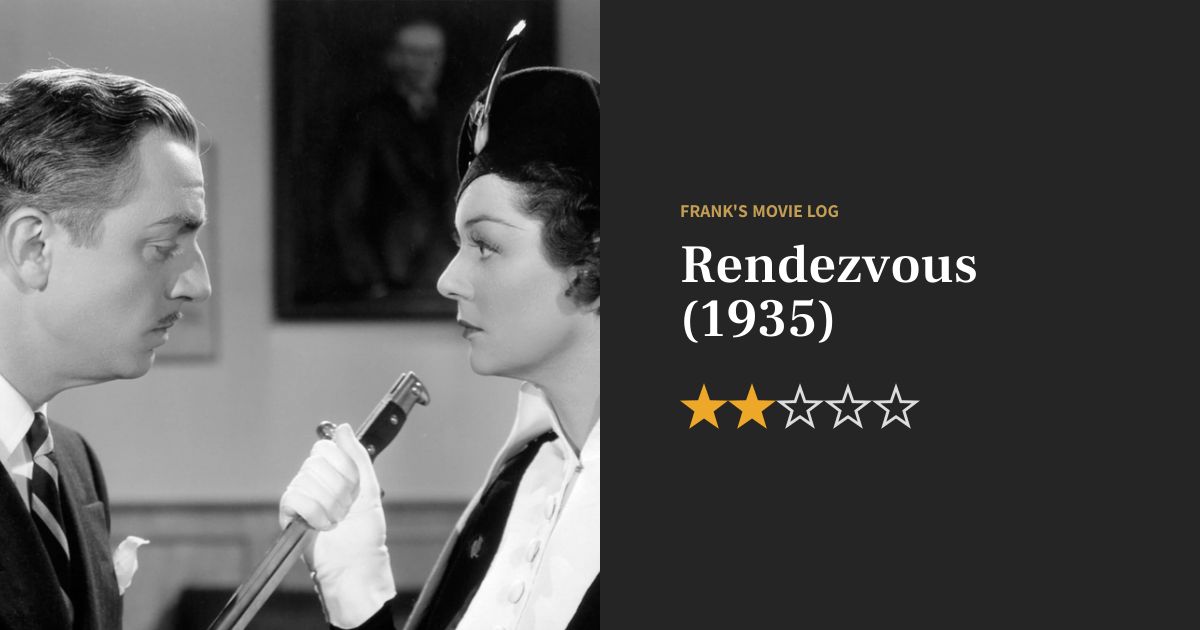 Rendezvous movie review & summary (1935) - Frank's Movie Log