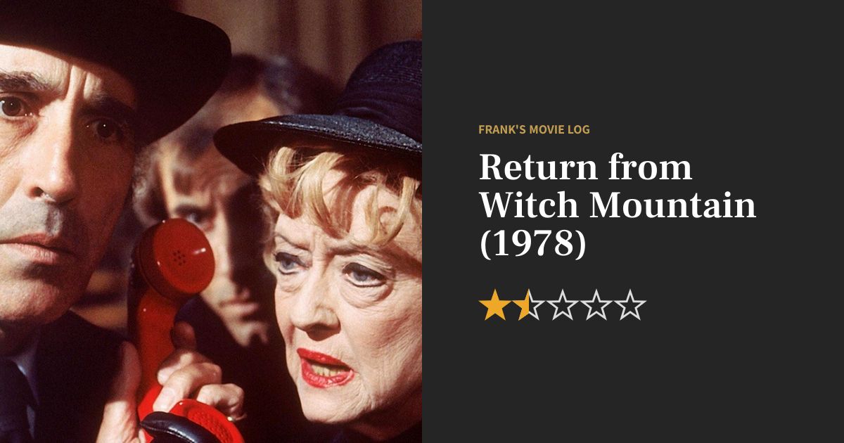 Return from Witch Mountain movie review (1978) - Frank's Movie Log