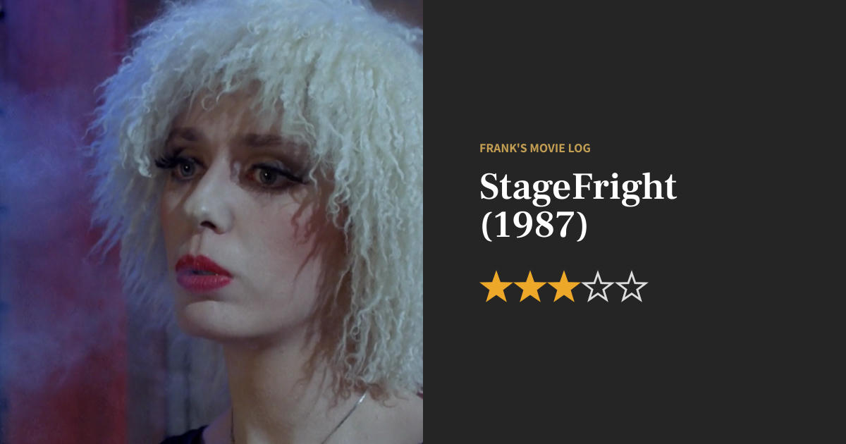 StageFright movie review (1987) - Frank's Movie Log