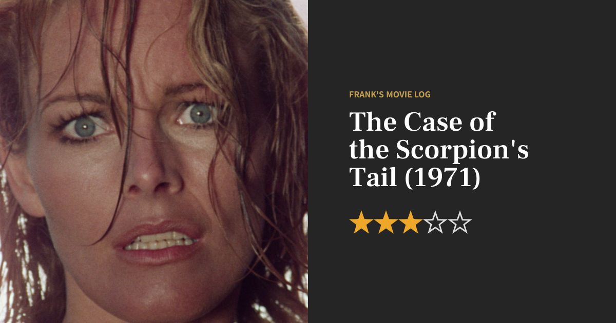 The Case of the Scorpion's Tail movie review (1971) - Frank's Movie Log