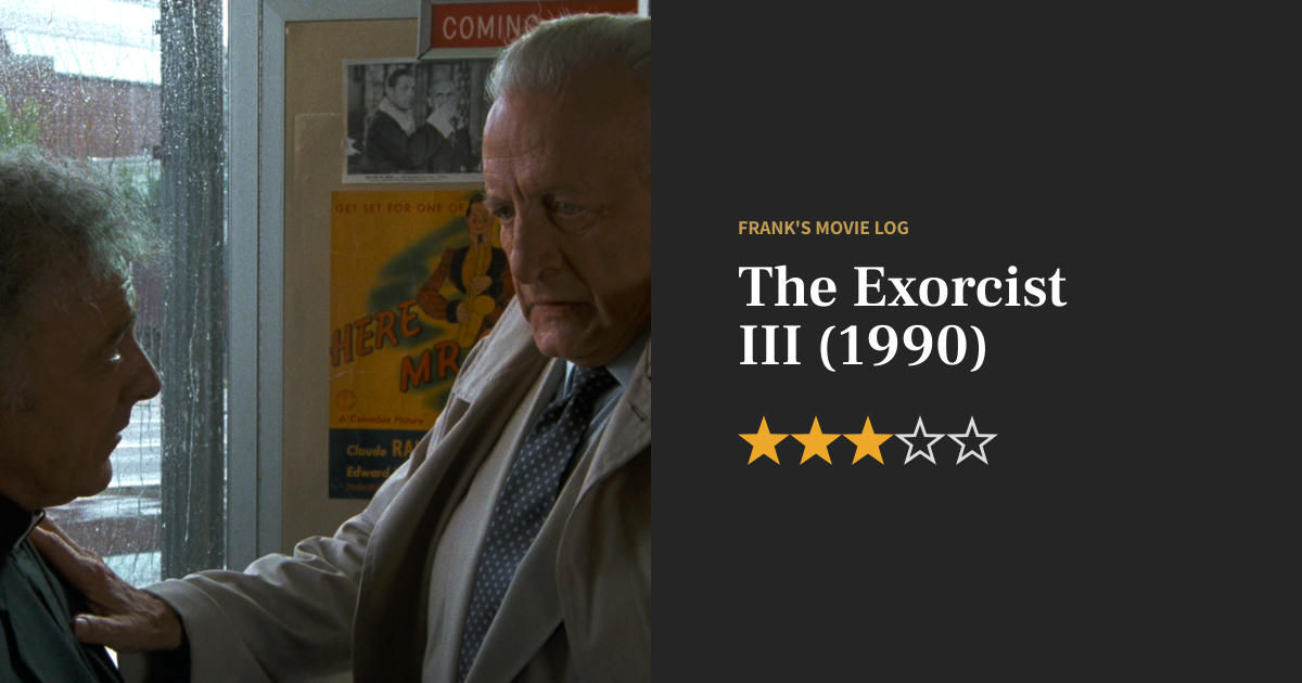 The Exorcist III movie review (1990) - Frank's Book Log