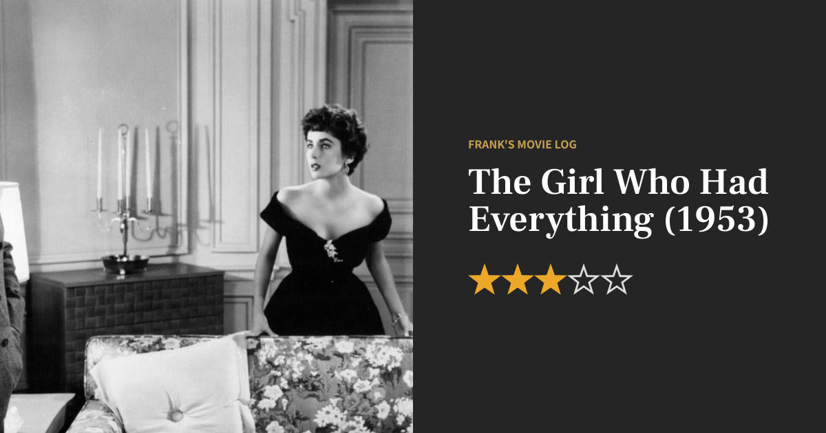 The Girl Who Had Everything movie review (1953) - Frank's Movie Log