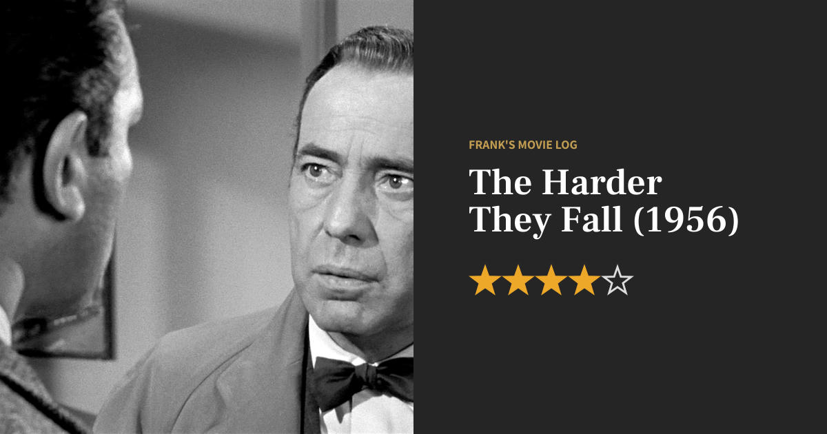The Harder They Fall movie review (1956) - Frank's Book Log
