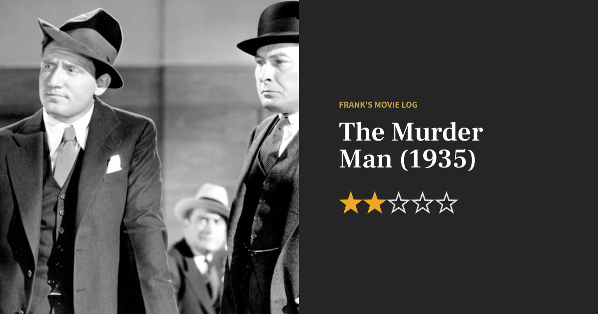 The Murder Man movie review (1935) - Frank's Movie Log