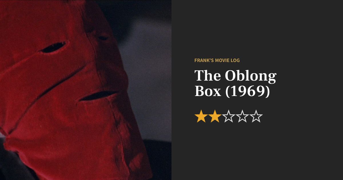 The Oblong Box movie review (1969) - Frank's Movie Log