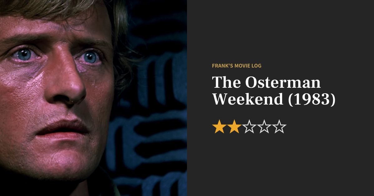The Osterman Weekend movie review (1983) - Frank's Movie Log