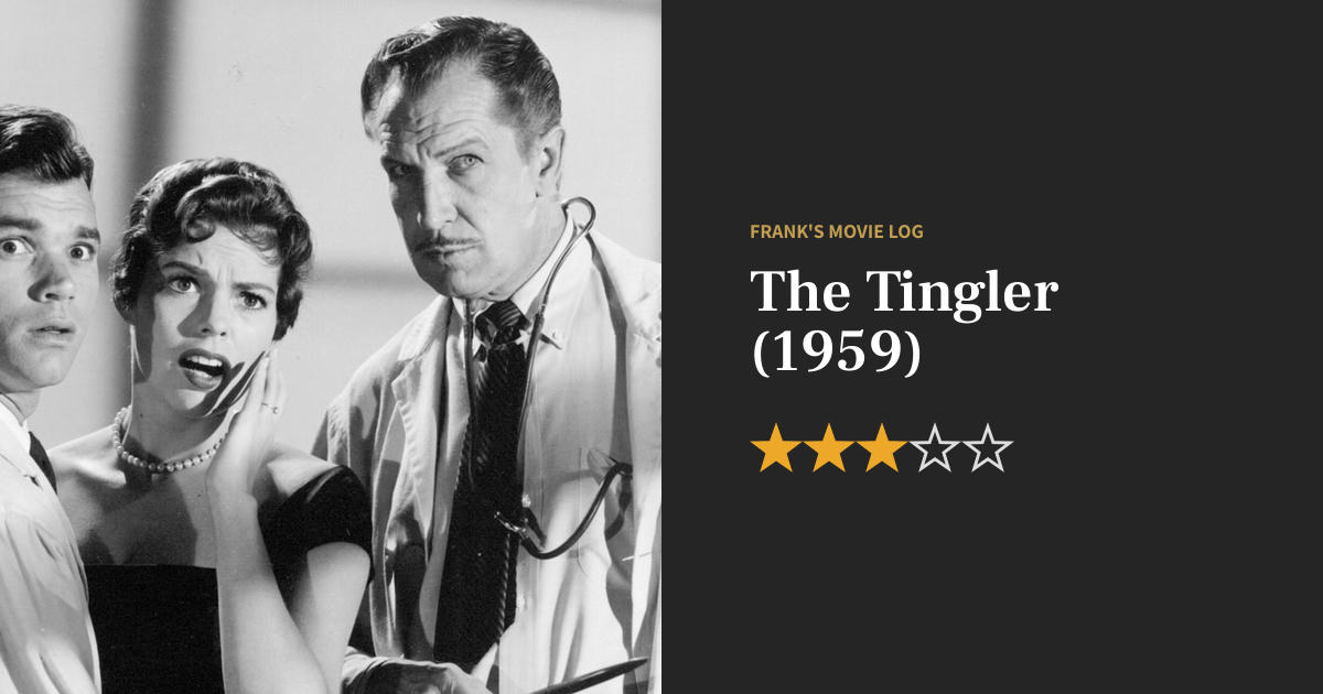 The Tingler movie review (1959) - Frank's Book Log
