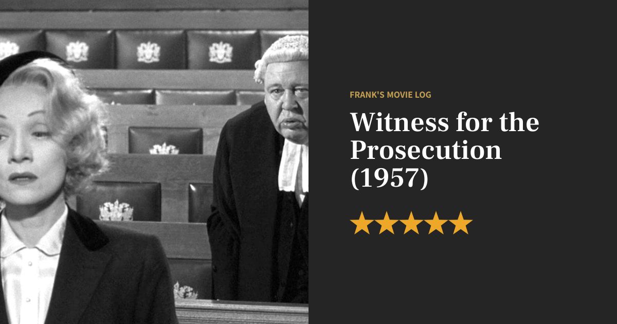 Witness for the Prosecution (1957) movie review - Frank's Movie Log